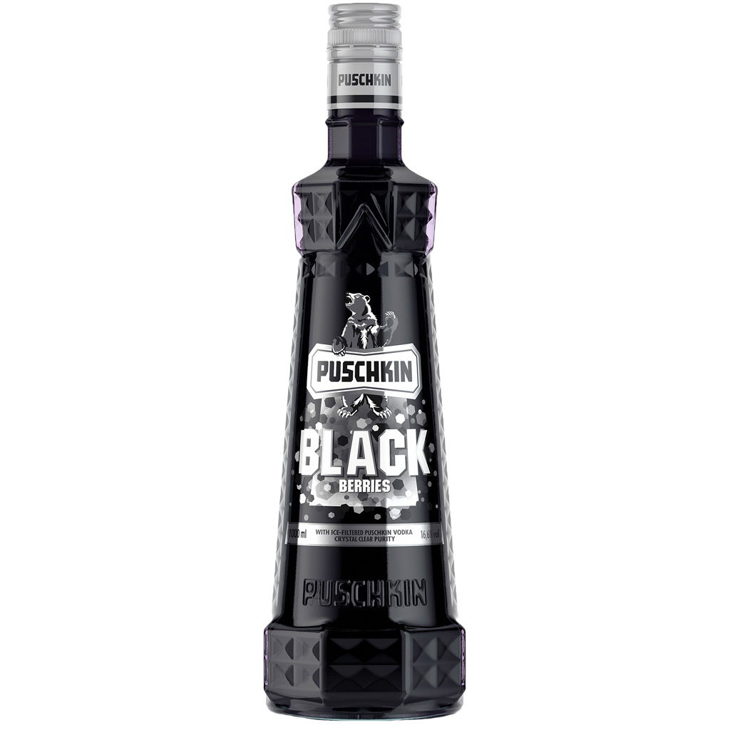 Puschkin Vodka Black Berries – Fruity Vodka with Wild Berry Flavor ...