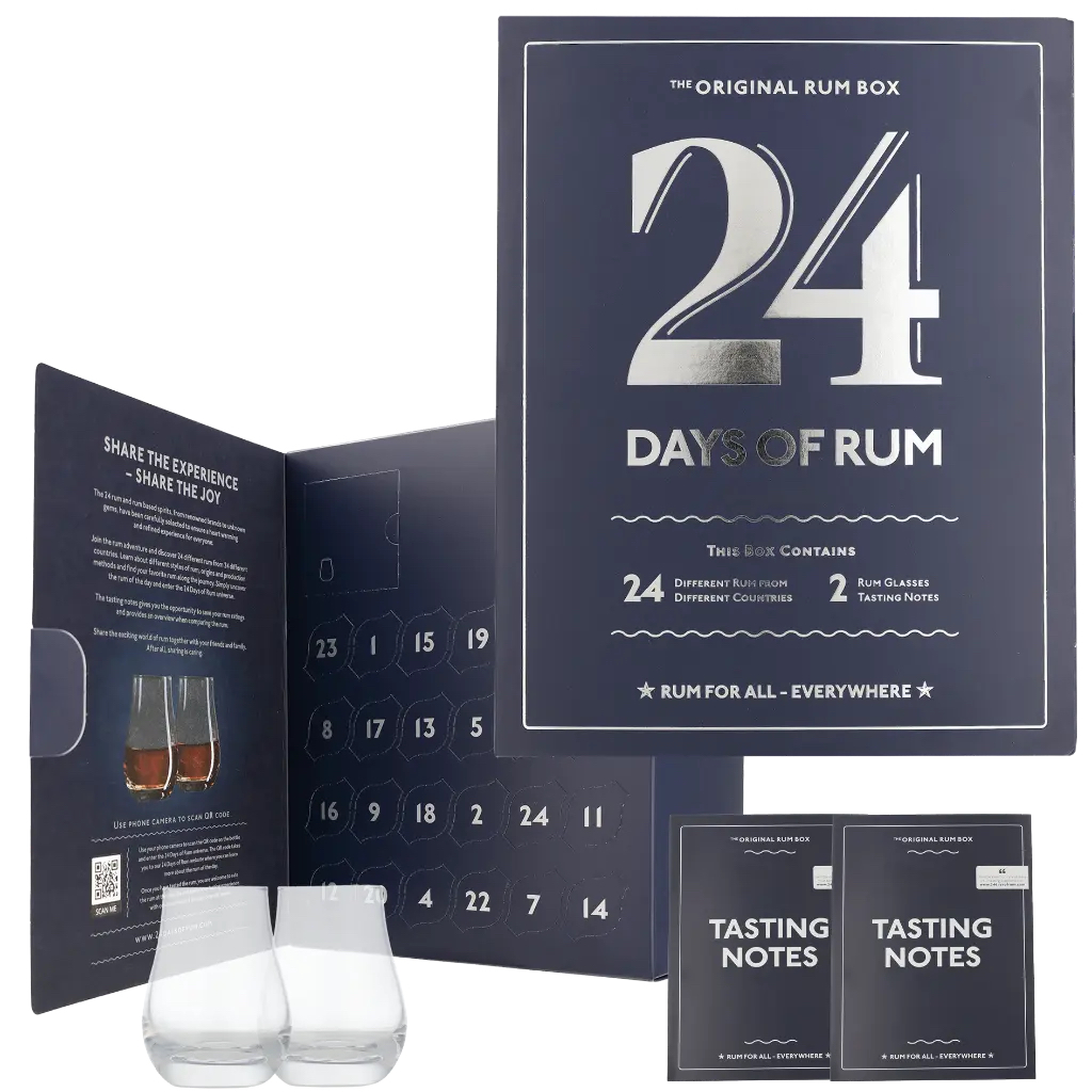 24 Days of Rum Calendar Blue Edition - Library Of Spirits