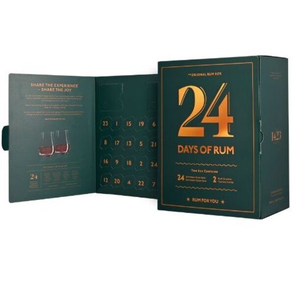 24 Days of Rum Calendar Green Edition - Library Of Spirits