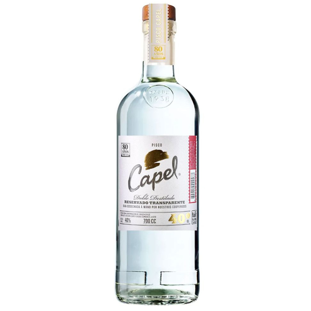Pisco Capel Doble Destilado Reservado Transparente - Library Of Spirits